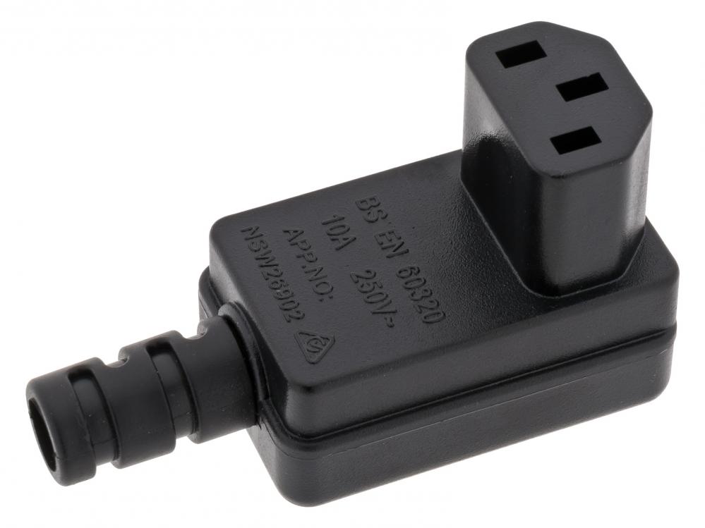 Buy Mains connector IEC C13 10A 250VAC angled at the right price ...