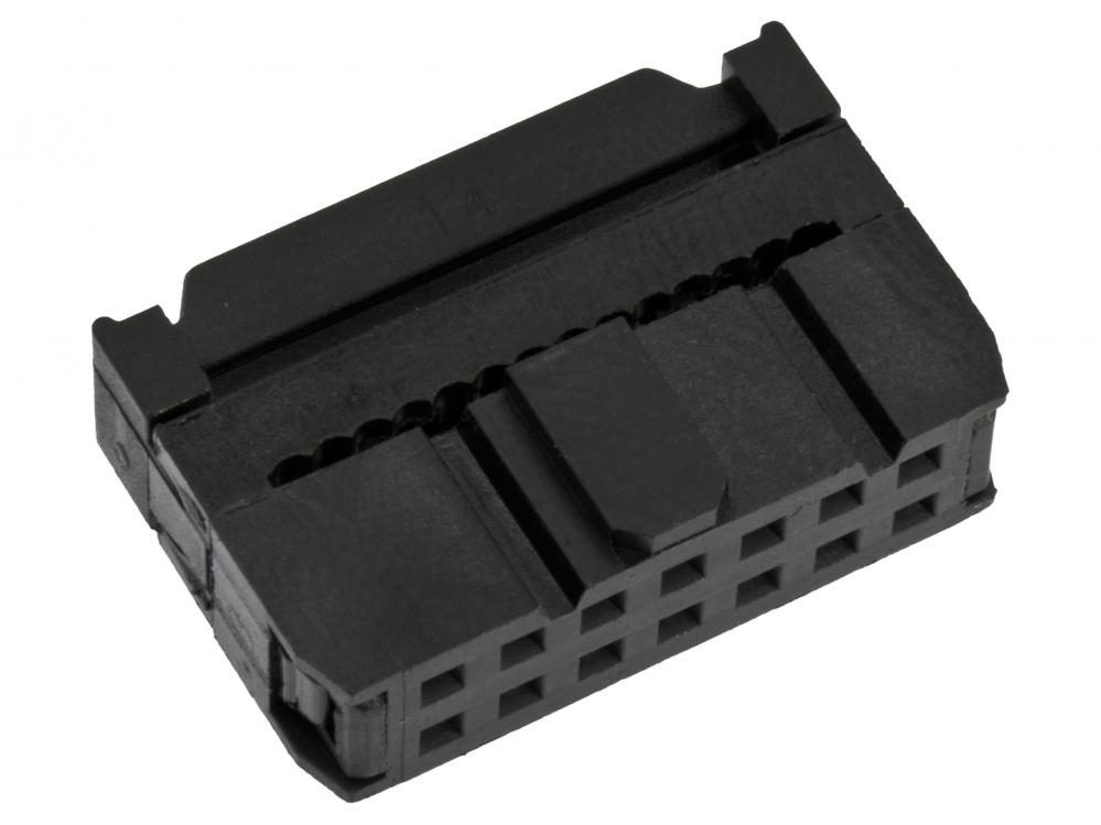 Buy IDC female cable 14-conn. gold 2.54 mm at the right price @ electrokit