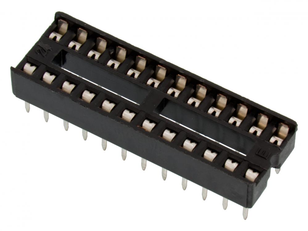 Buy DIL-socket 24-pin 0.3" at the right price @ electrokit