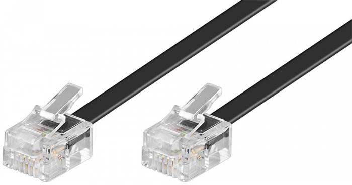 Buy RJ11 modular signal and telephone cable 10m black at the right ...