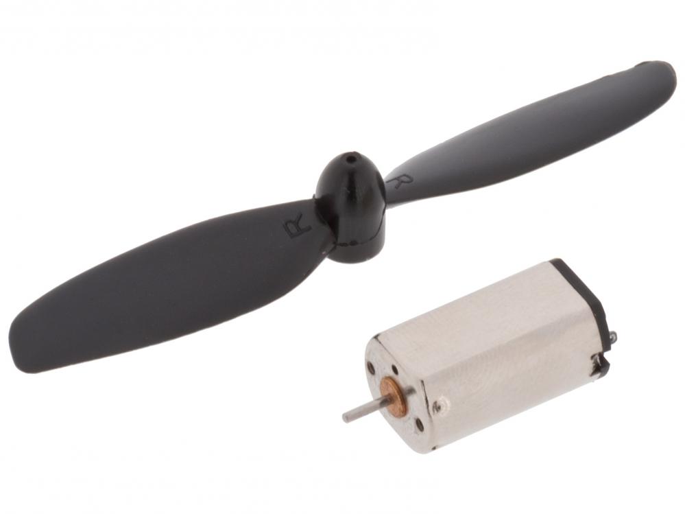 Buy DC motor with fan blade 3-6V at the right price @ electrokit