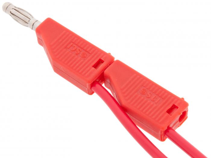 Buy Test lead 4mm banana plug red 1m at the right price @ electrokit