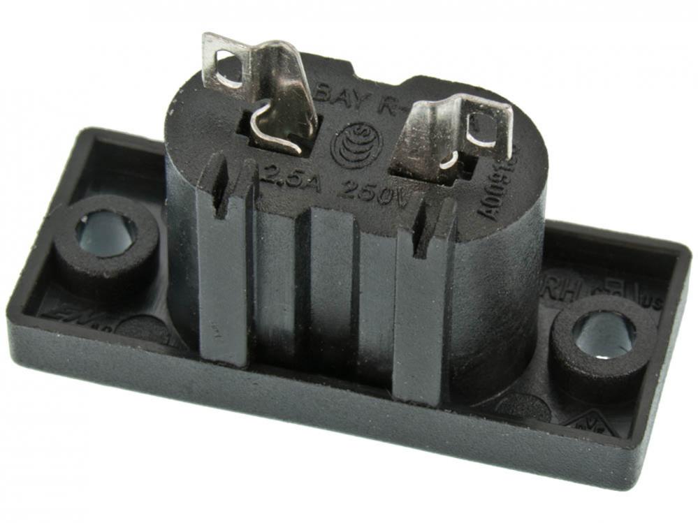 Buy Mains inlet IEC C8 2.5A 250VAC at the right price @ electrokit