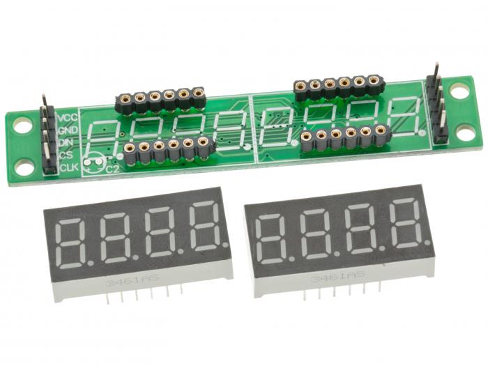 Buy LED module 7-segment 8 digit serial at the right price @ electrokit