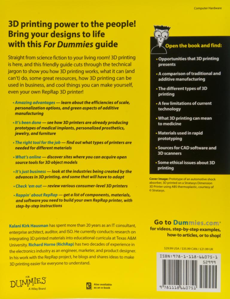 Buy 3D Printing for Dummies at the right price @ electrokit