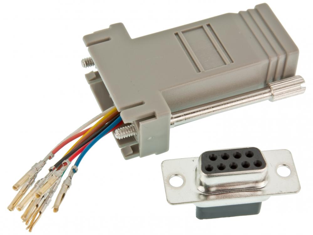 Köp Adapter D-SUB 9-pol hona - RJ45 till rätt pris @ electrokit