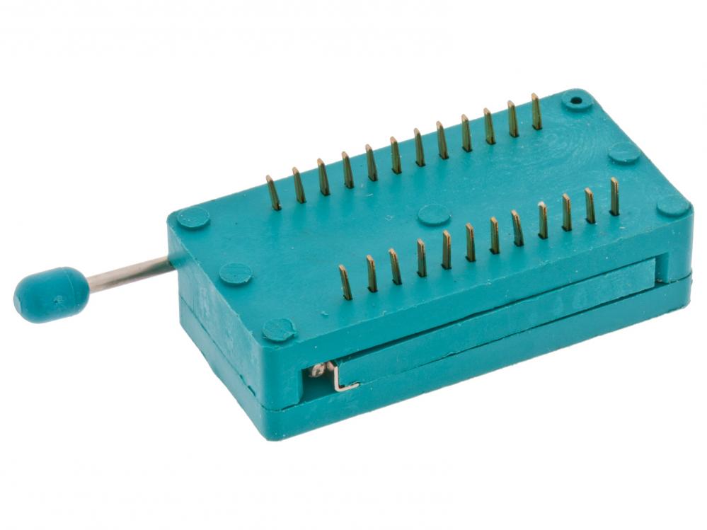 Buy ZIF socket 24-pin 0.6" at the right price @ electrokit