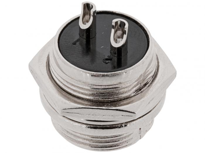 Buy Connector GX16 plug 8-pin chassis at the right price @ electrokit