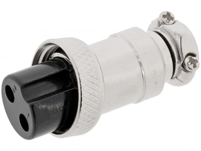 Buy Connector GX16 jack 2-pin at the right price @ electrokit