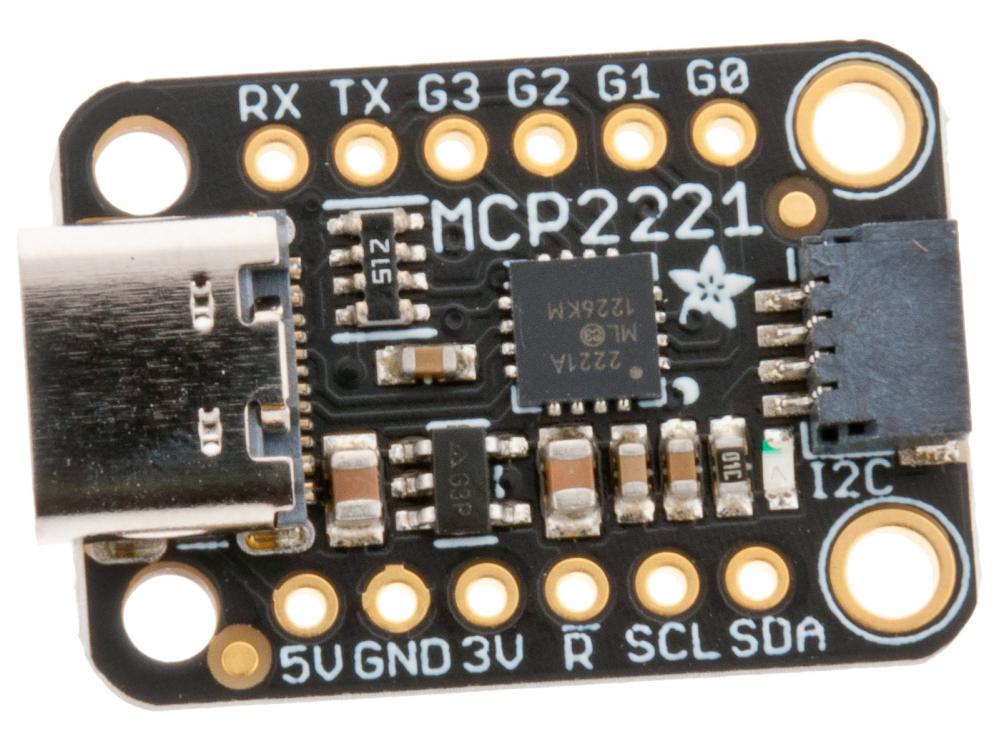 Köp Adafruit MCP2221A Breakout -USB till GPIO ADC I2C till rätt pris @ electrokit