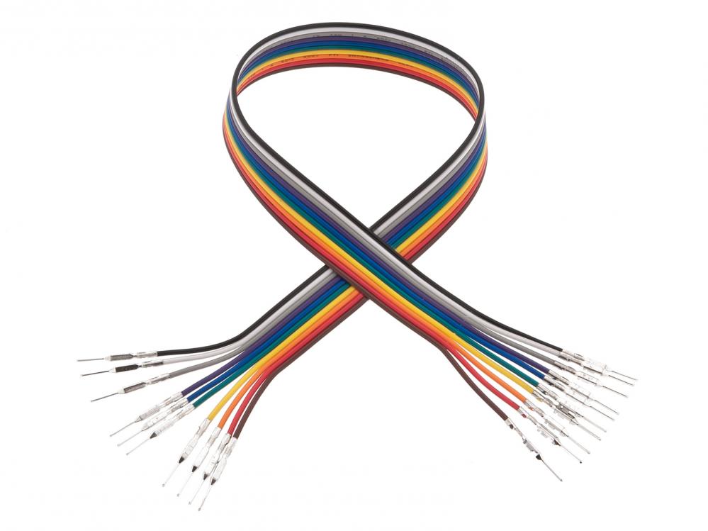 Buy Ribbon cable with pre-crimped terminals 10-p M-M 300mm at the right ...