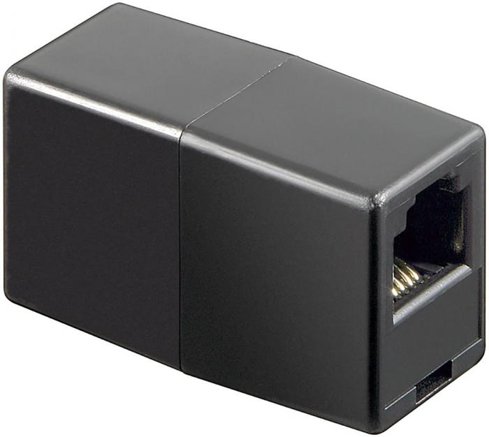 Buy RJ10 modular adapter black straight at the right price @ electrokit