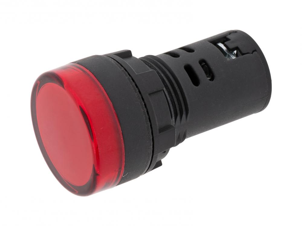 Buy Panel mount indicator LED ø22mm 230VAC red at the right price @ electrokit