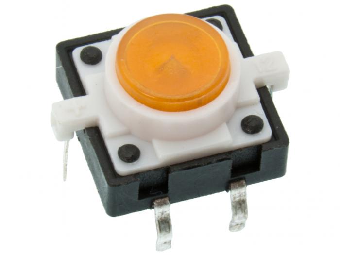 Buy Push switch PCB LED orange at the right price @ electrokit