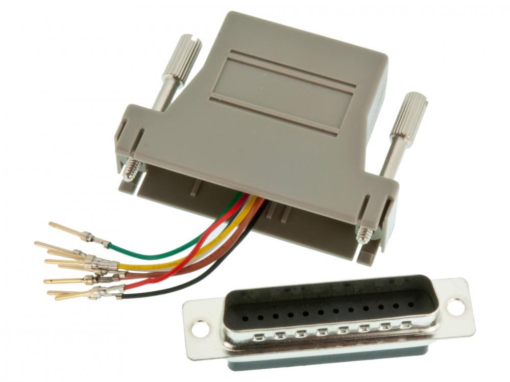 Köp Adapter D-SUB 25-pol hane - RJ45 till rätt pris @ electrokit