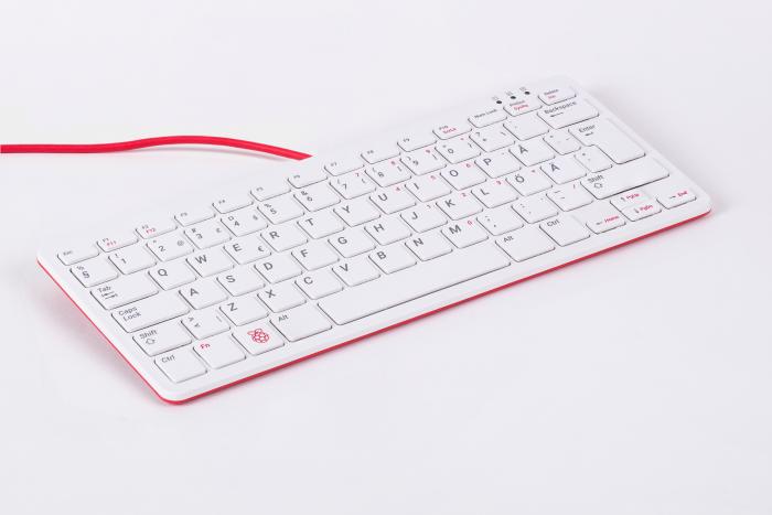 Buy Keyboard Raspberry Pi - red/white at the right price @ electrokit