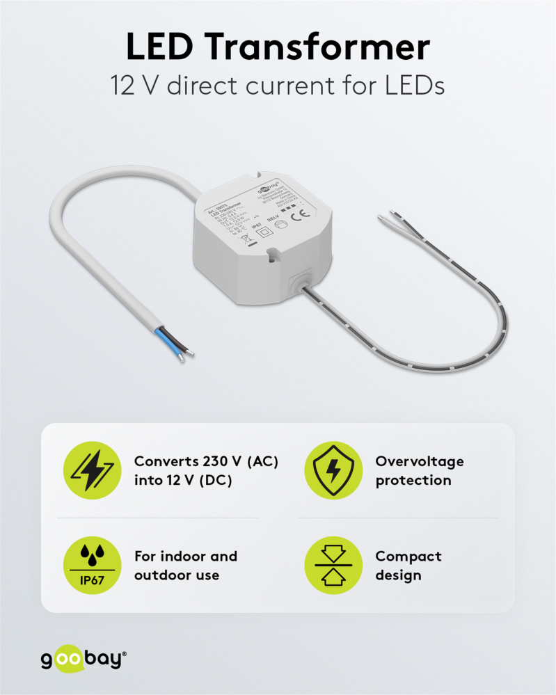 Köp LED drivdon 12V (DC) 12W dosa till rätt pris @ electrokit