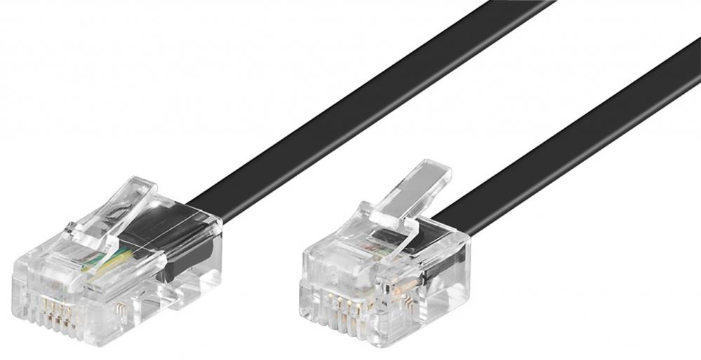 Buy RJ12 to RJ45 modular signal and telephone cable 3m black at the ...