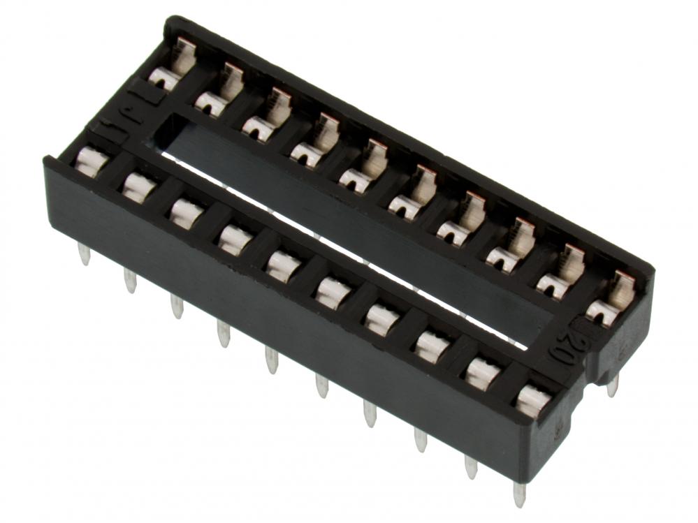 Buy DIL-socket 20-pin at the right price @ electrokit