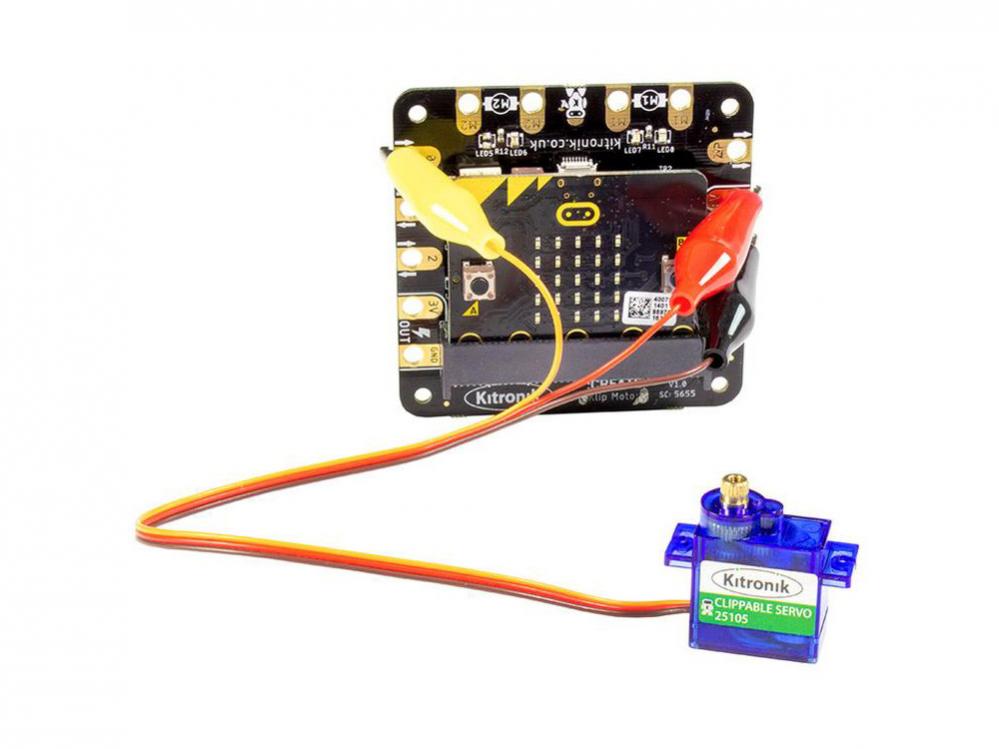 Buy Servo small with alligator clips at the right price @ electrokit