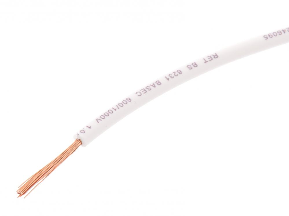 Buy Hook-up wire RK1.0 H05V2-K white at the right price @ electrokit