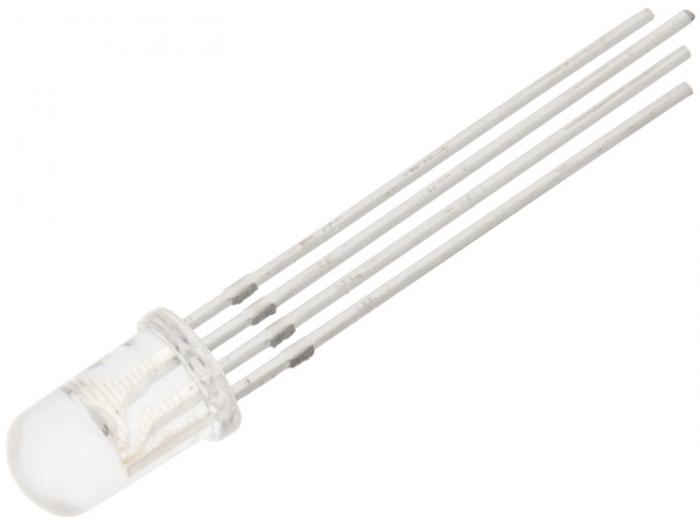 Buy LED RGB 5 mm clear common anode at the right price @ electrokit