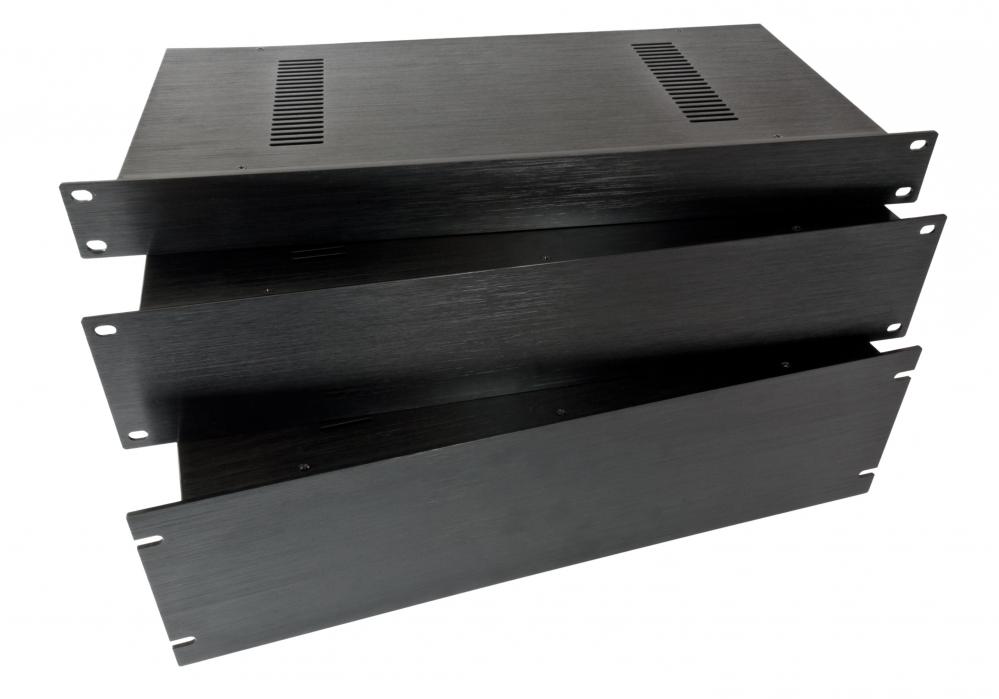 Buy Rack enclosure 19" 3Ux300mm aluminium black at the right price ...