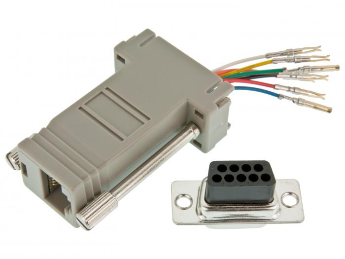 Buy Adapter D-SUB 9p female - RJ45 at the right price @ electrokit