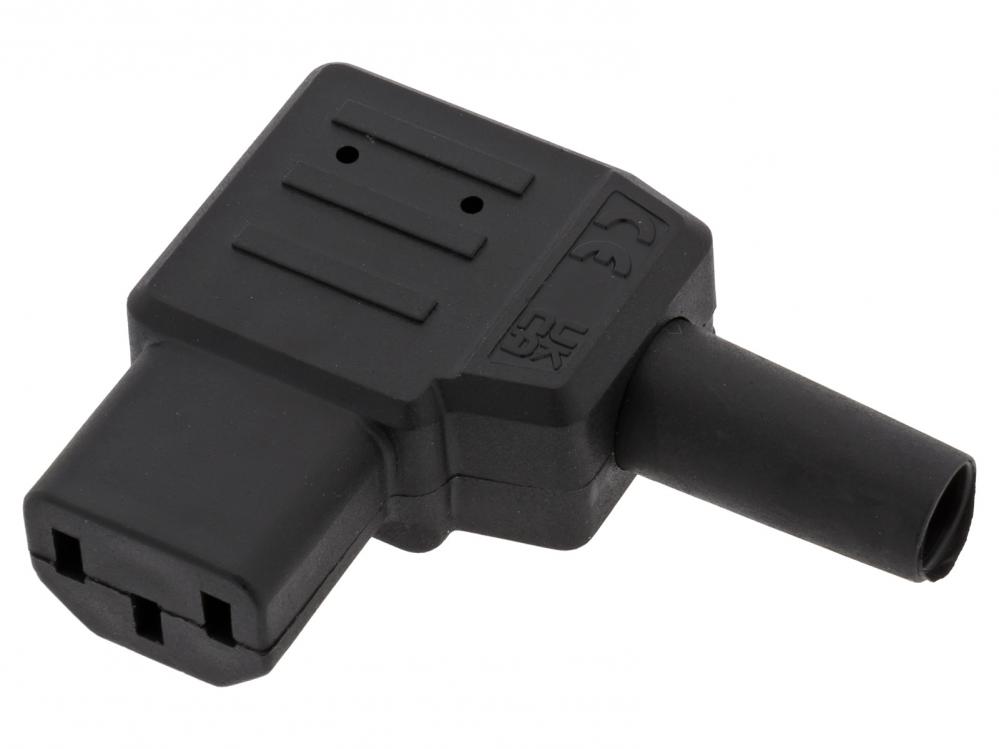 Buy Mains connector IEC C13 10A 250VAC angled at the right price ...