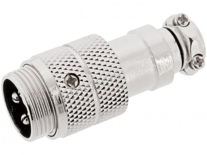 Buy Connector GX16 plug 4-pin cable at the right price @ electrokit