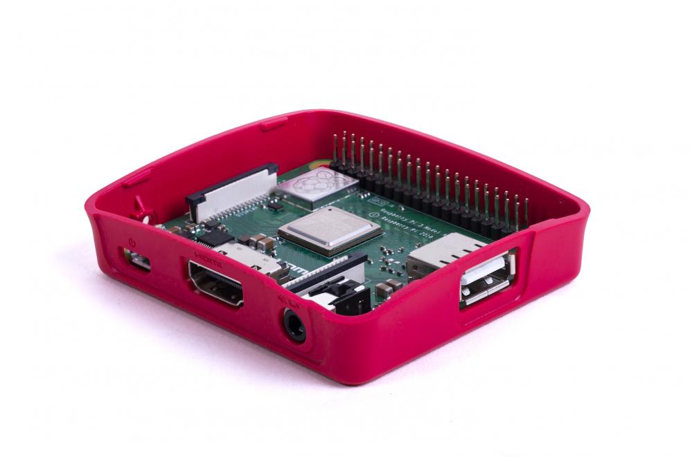 Buy Case for Raspberry Pi 3A+ red/white at the right price @ electrokit