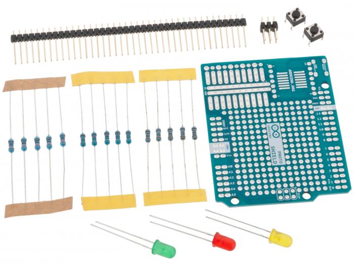 Köp Arduino Proto Shield - kit för Uno R3/R4 till rätt pris @ electrokit