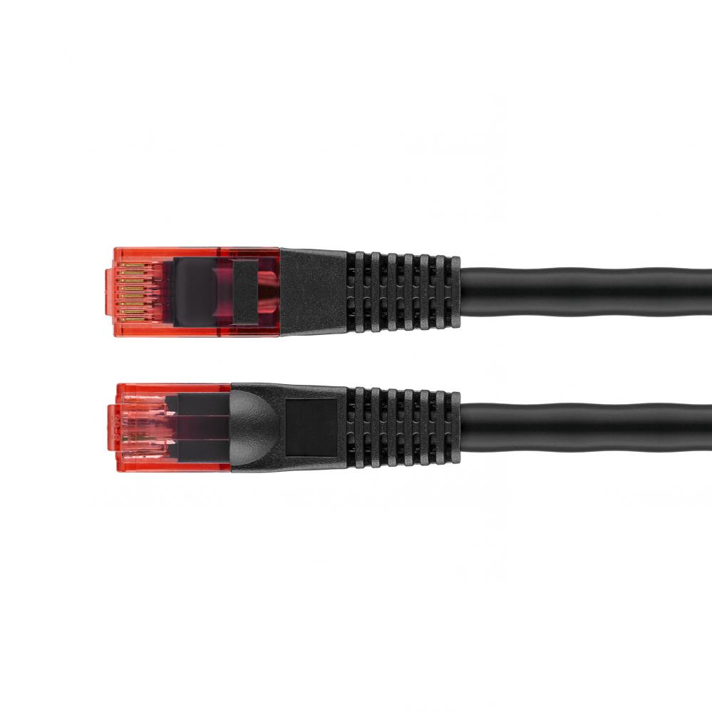 Buy UTP Cat6 patch cable 30m outdoor black Cu at the right price ...