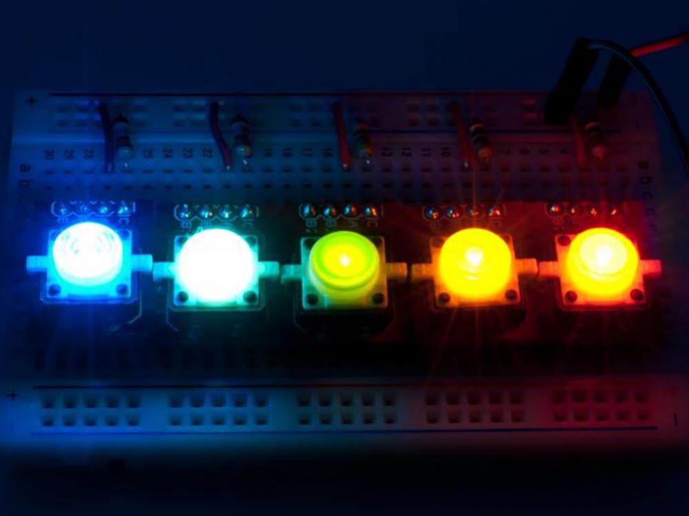 Buy Push switch PCB LED blue at the right price @ electrokit