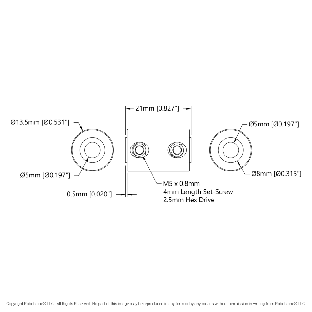 Köp Axelkoppling 5mm till 5mm till rätt pris @ electrokit