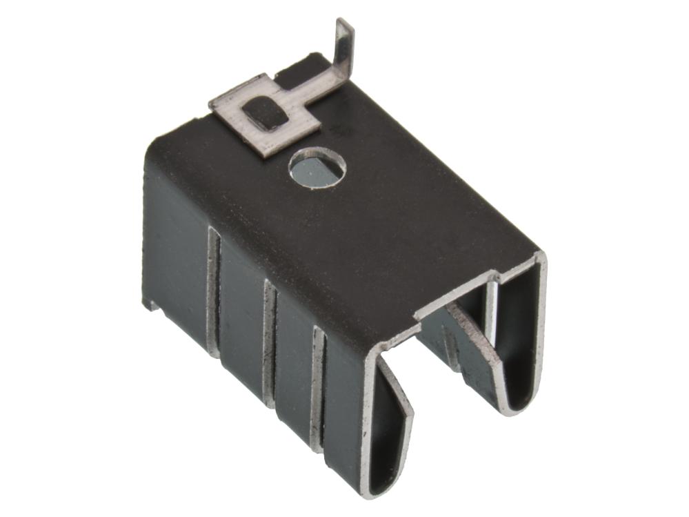 Buy Heatsink TO-220 19.5x13x13mm clamp at the right price @ electrokit