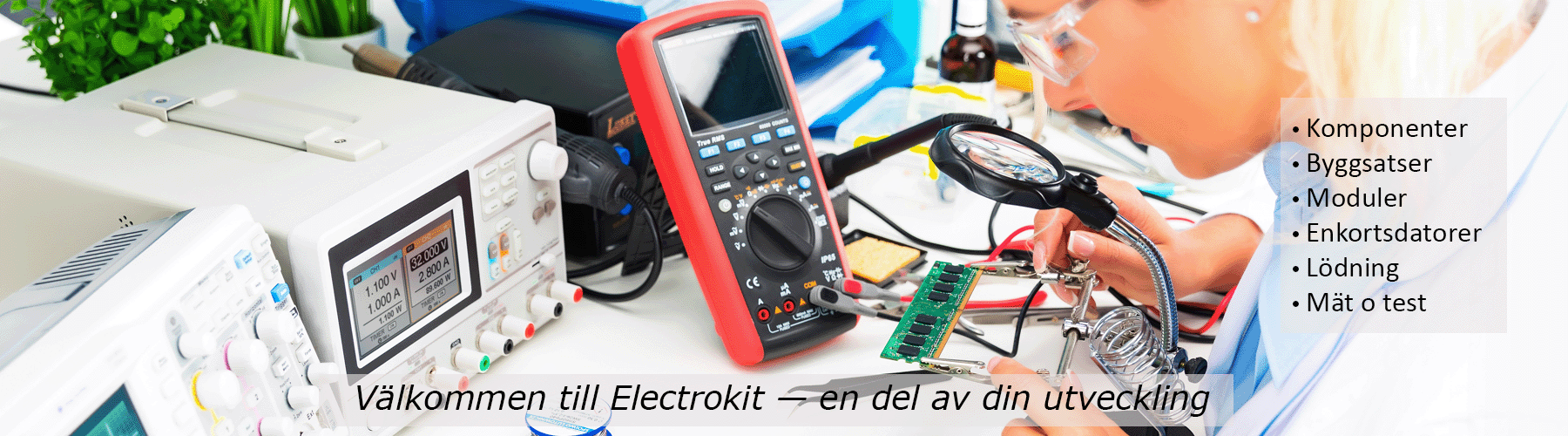 elektronik byggsatser komponenter mätinstrumant @ Electrokit