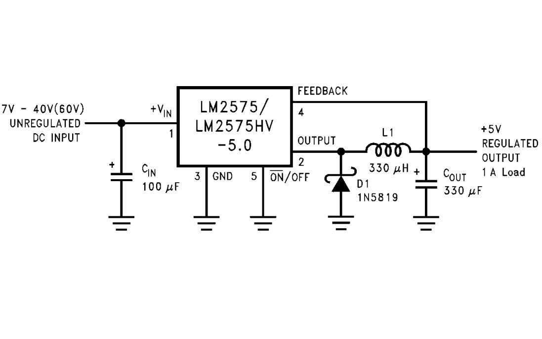 Buy LM2575T-5.0 TO-220-5 Switch regulator 5V at the right price @ electrokit