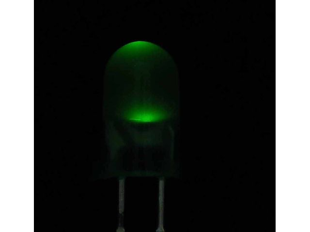 Buy LED Green 5mm 10mcd diffused at the right price @ electrokit