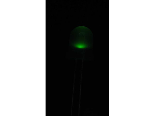 Buy LED Green 8 mm 2.1V 7.5 mcd Soft 35 deg at the right price @ electrokit