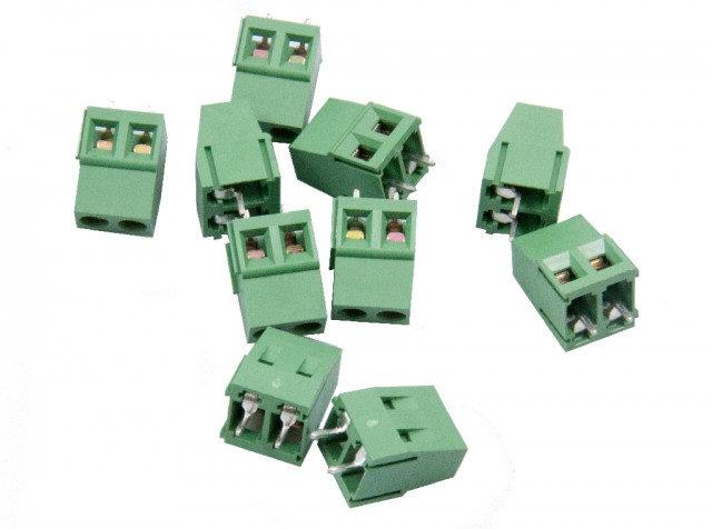 Köp Skruvplint 5mm 2-pol 4mm² 10-pack (utgår) till rätt pris @ electrokit