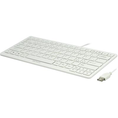 Köp Tangentbord USB slimline vit mini till rätt pris @ electrokit