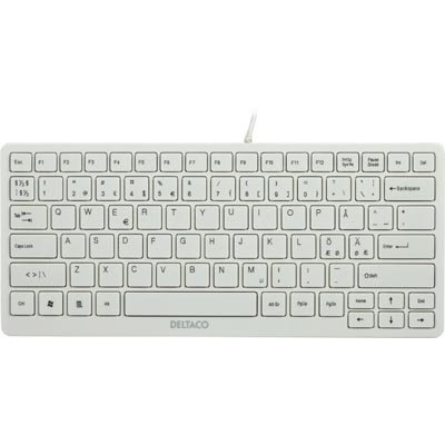Köp Tangentbord USB slimline vit mini till rätt pris @ electrokit