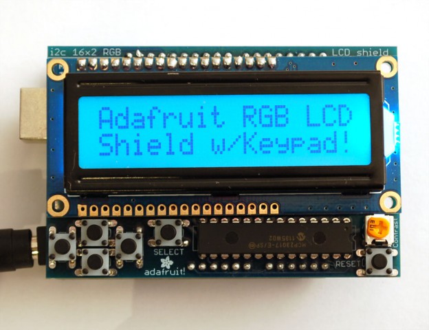 Buy RGB LCD shield 16x2 2-pin at the right price @ electrokit