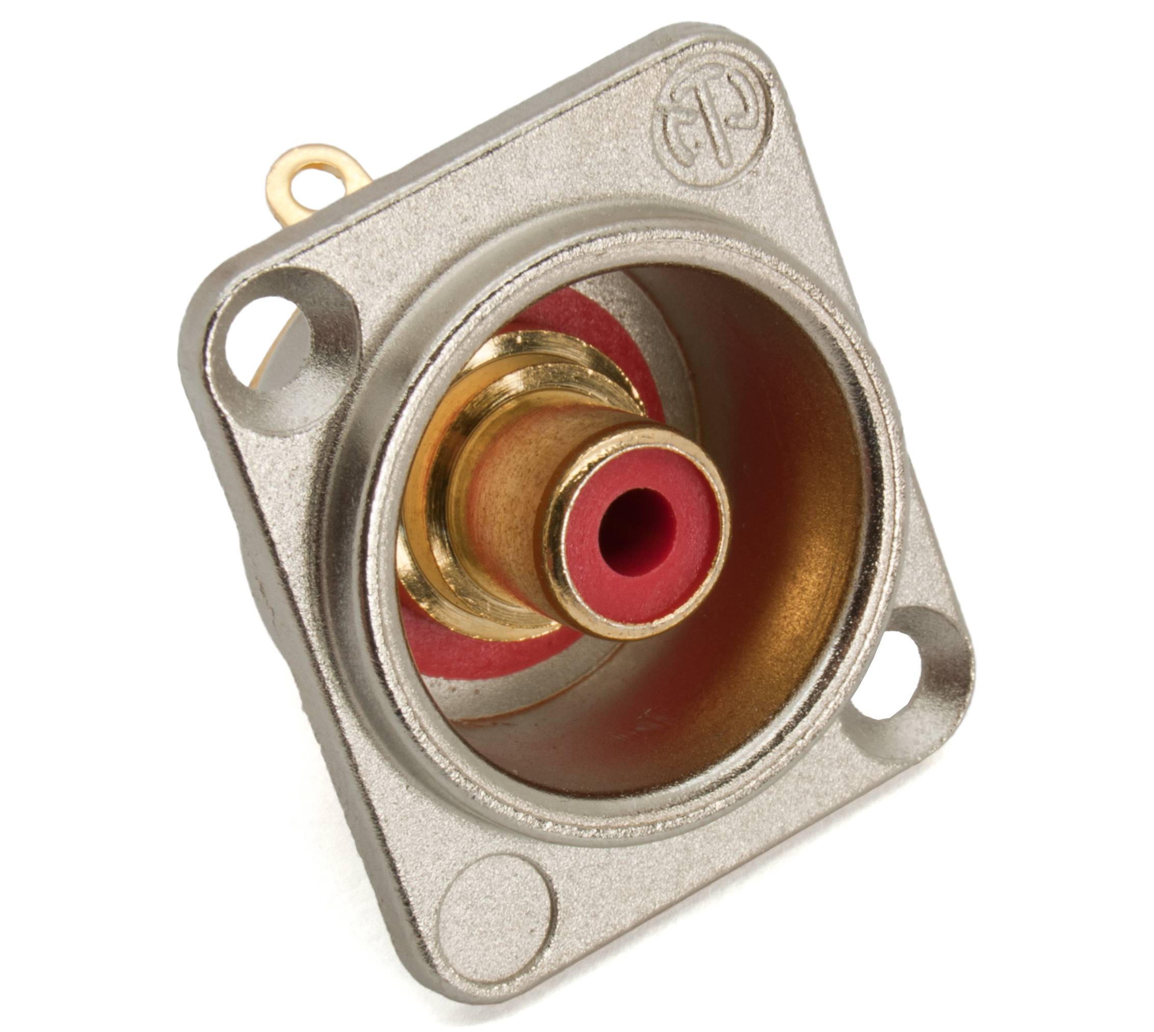 Buy RCA jack chassis socket red at the right price @ electrokit