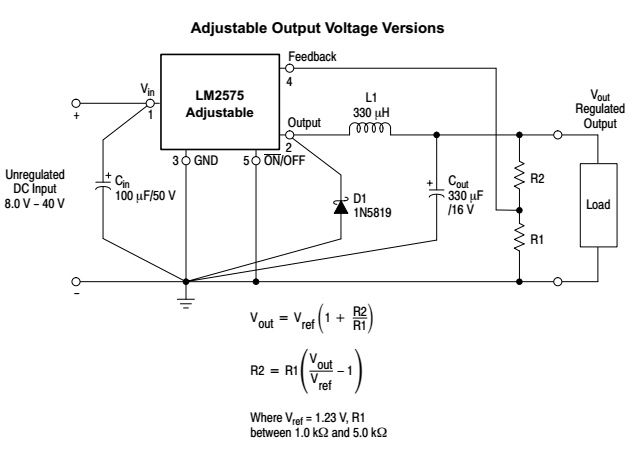 Buy LM2575T-ADJG TO-220-5 Switching regulator adjustable at the right price @ electrokit