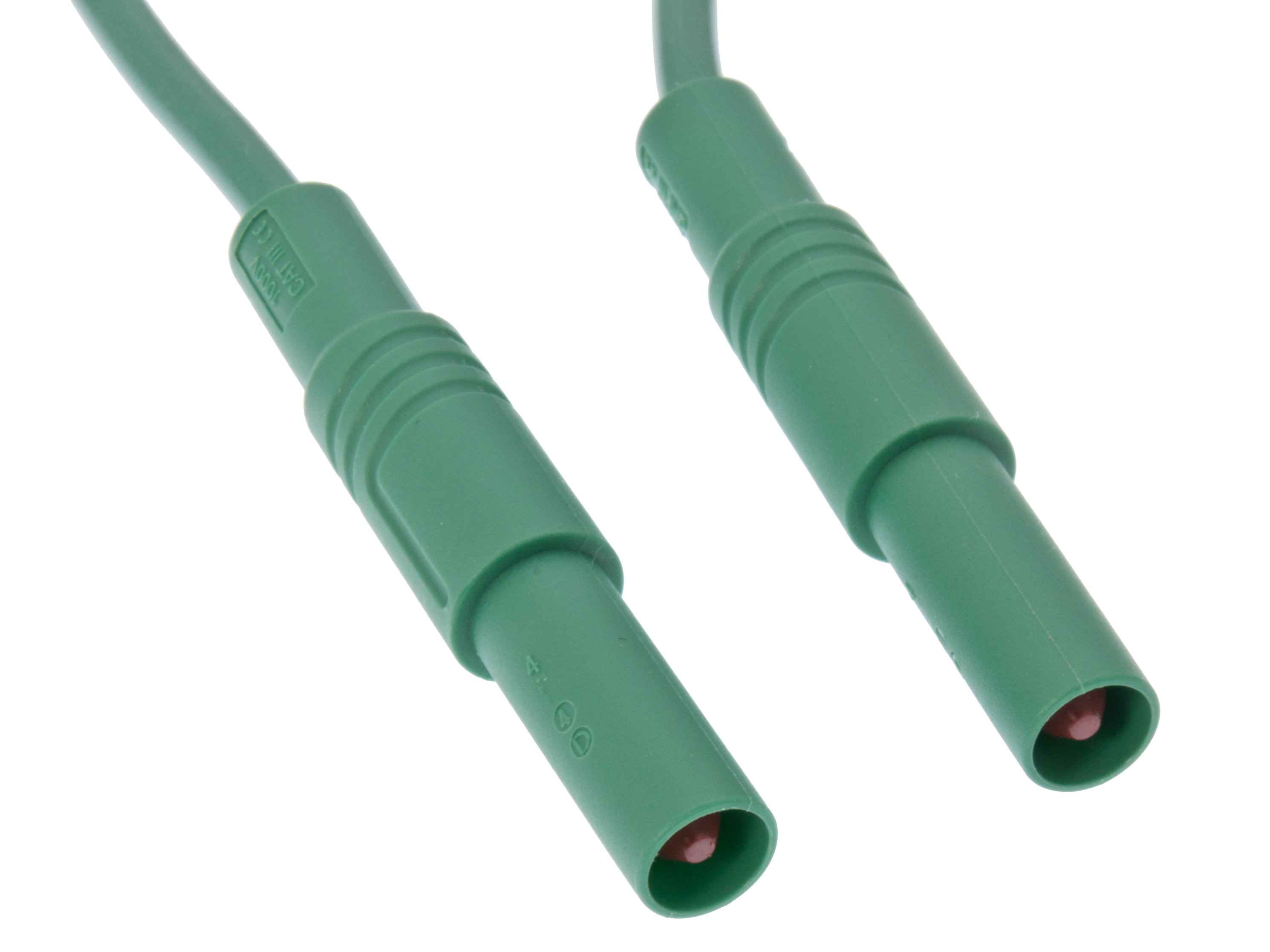 Buy Safety test lead ø4mm 1m - green at the right price @ electrokit