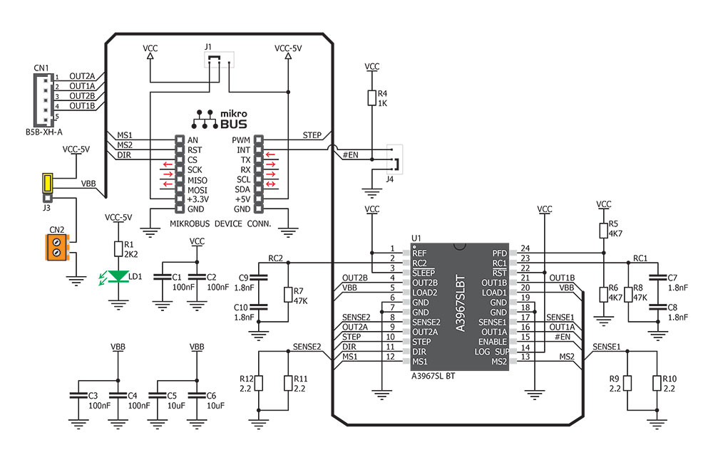 Buy Stepper click at the right price @ electrokit