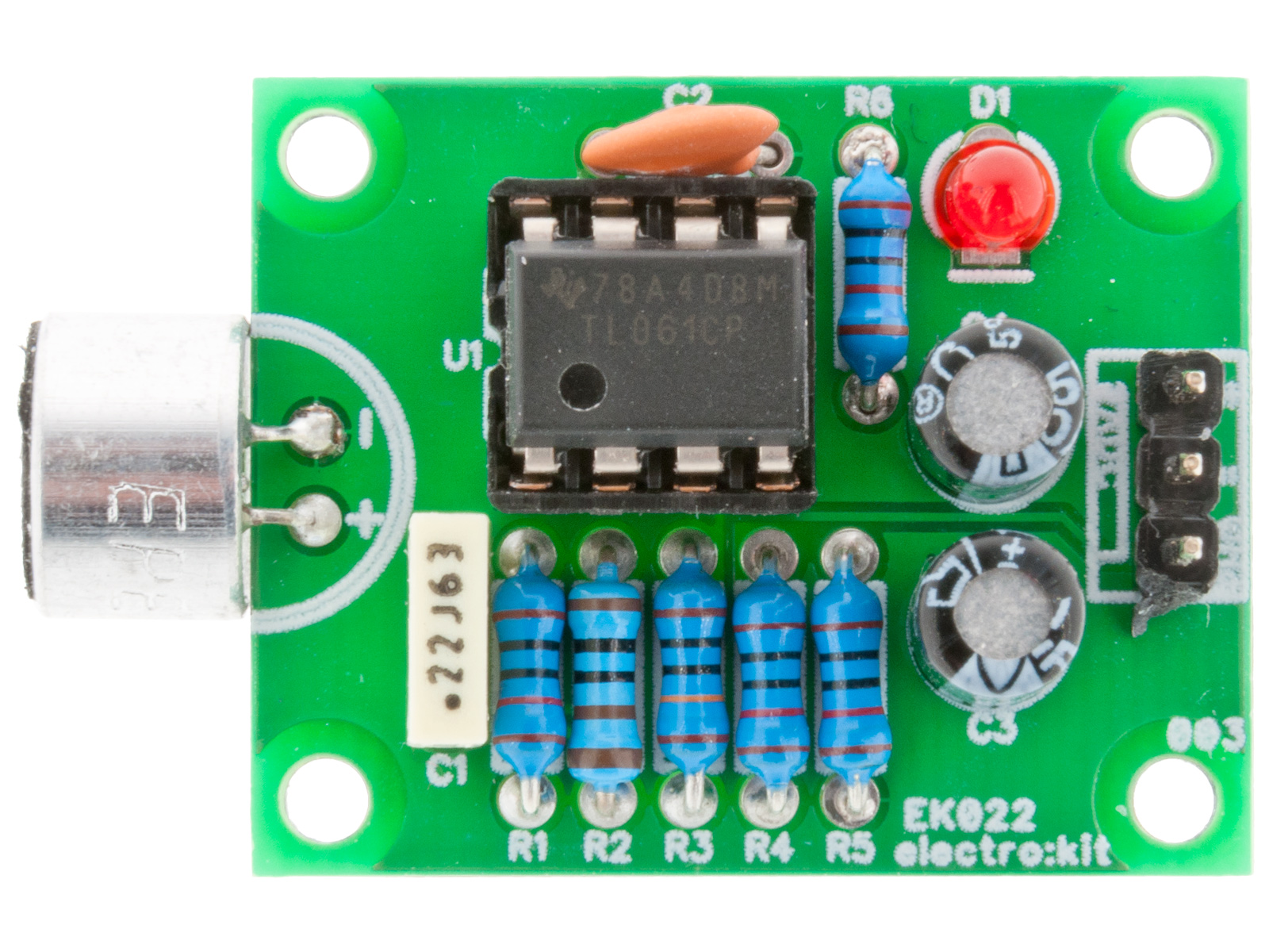 Köp Förstärkare för elektretmikrofon EK022 till rätt pris @ electrokit